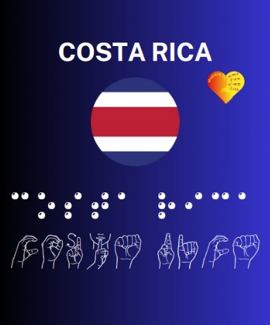 Costa Rica 2 plantillas en Señas & Braille. | Muestra Tu Seña